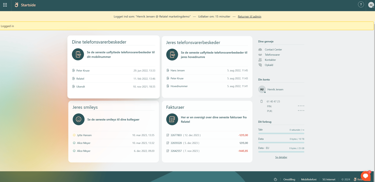 Find pin- og pukkode samt simkortnummer